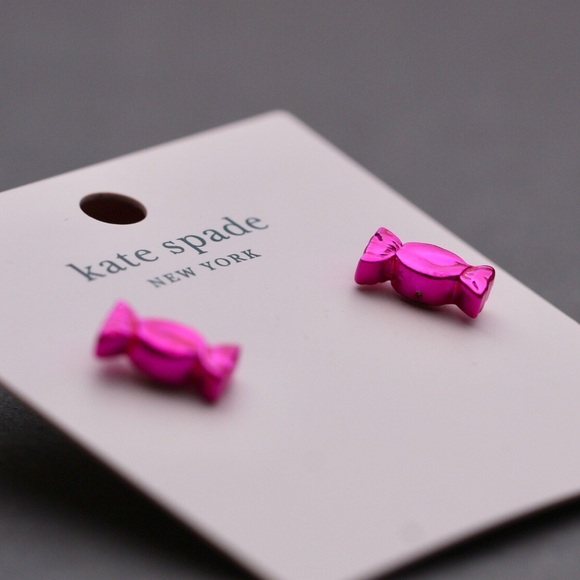 kate spade | Jewelry | Kate Spade Candy Shop Stud Earrings Pink Wrapped ...